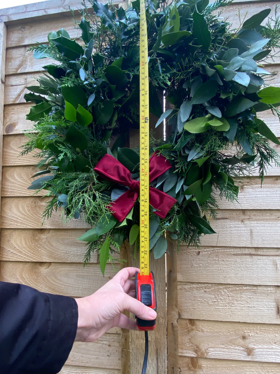 Extra Large Compostable Natural Wreath with Bow – New Moon Flowers